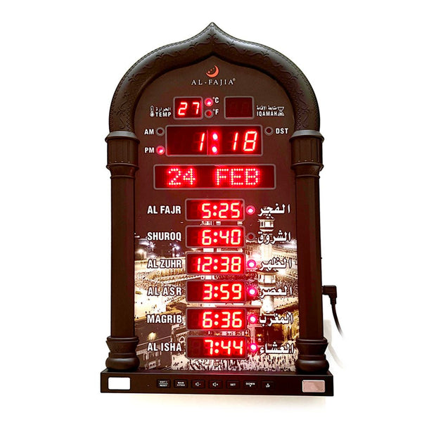 CRONY 4008PRO AZAN Clock AL-HARAMEEN Azan Clock Led Prayer Clock Wall ...